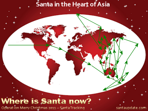 Santa Works the Heart of Asia - Santa Update
