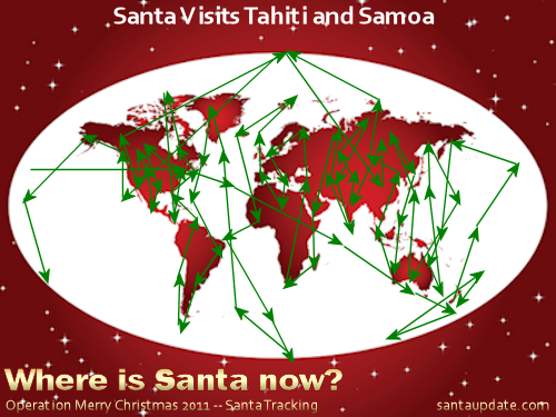 Santa Visits Tahiti and Samoa | Santa Update